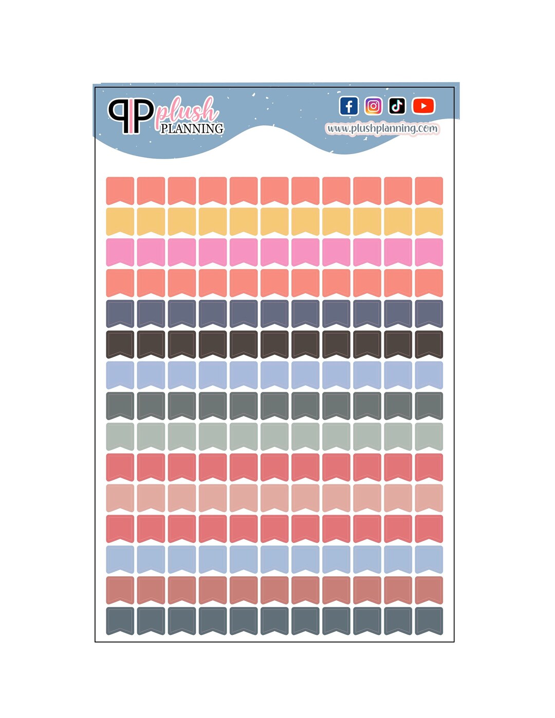 Writable Flags Tracker Planner Stickers, Laurel Denise Inspired Planner ...