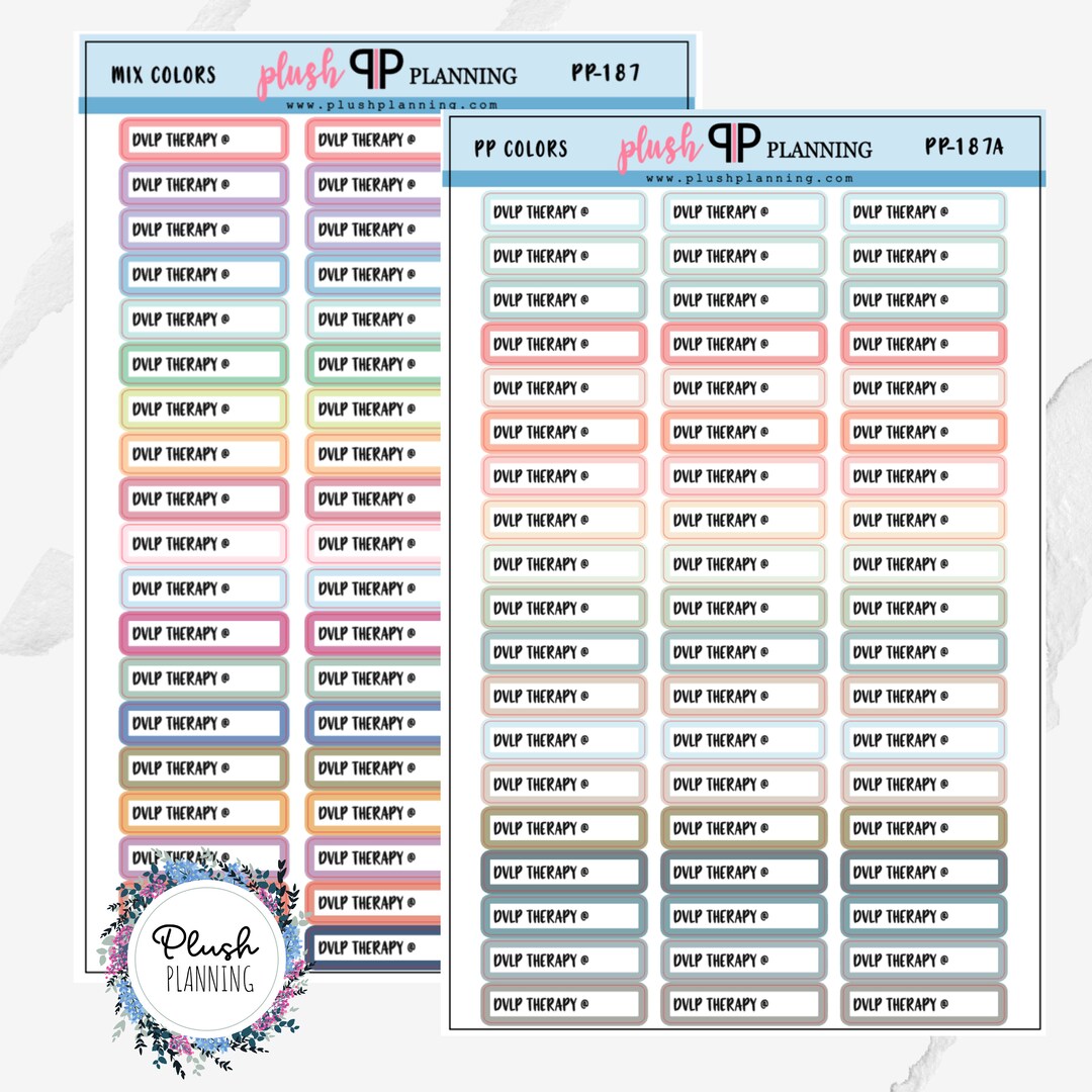 Developmental Therapy Label Tracker Planner Stickers, Mix Colors, PP ...