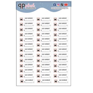 Car Payment Bill Stickers With Icon and Checklist Planner Stickers ...