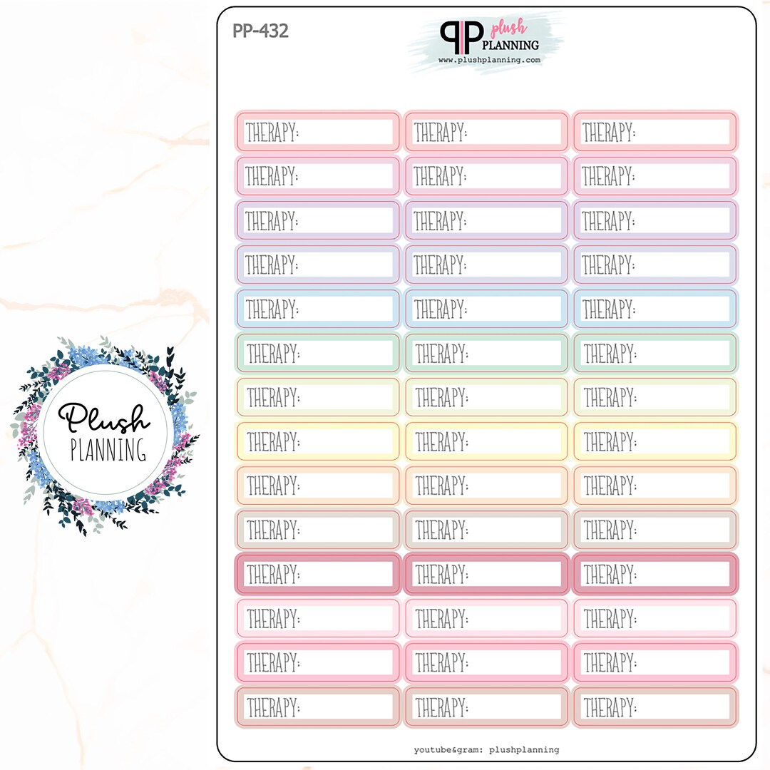 THERAPY Label Planner Stickers Tracker, Therapy Meeting, Therapy ...