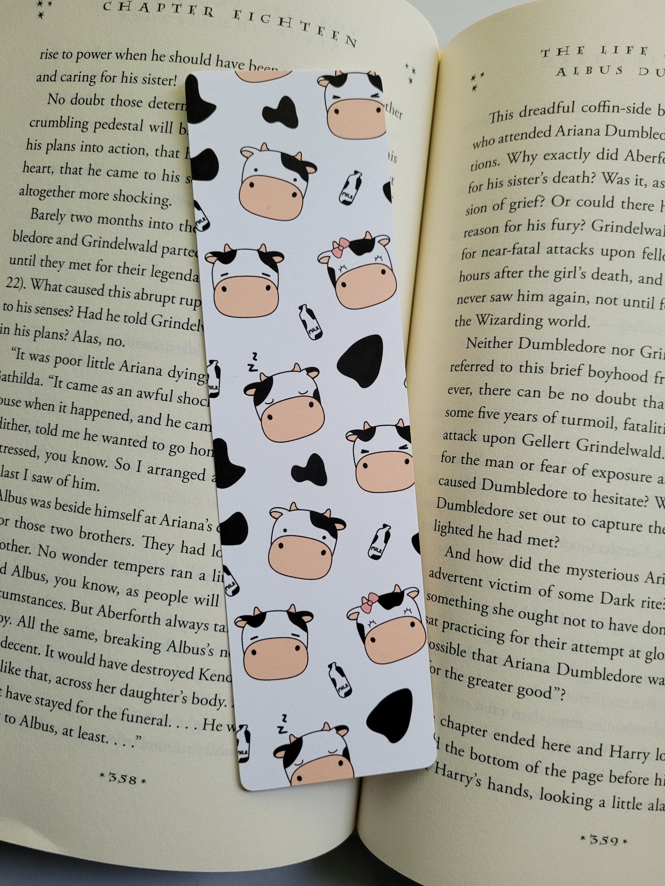 Mr. Cow Moo Pattern Bookmarks Cow Print Bookmarks Cow - Etsy