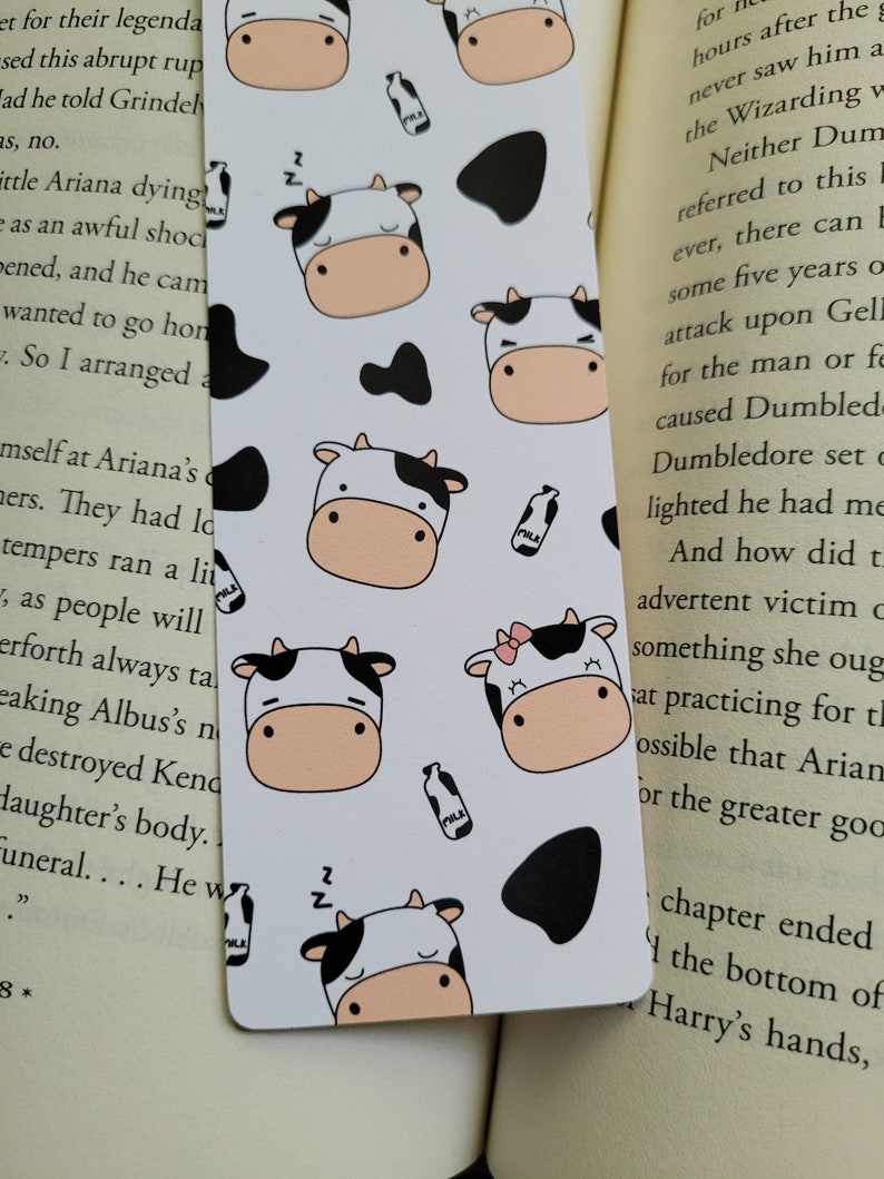 Mr. Cow Moo Pattern Bookmarks Cow Print Bookmarks Cow - Etsy