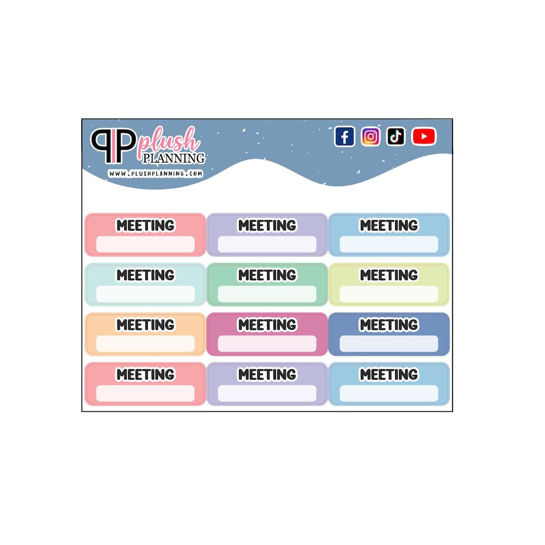 Meeting Script Planner Stickers, Functional Writable Stickers - Etsy