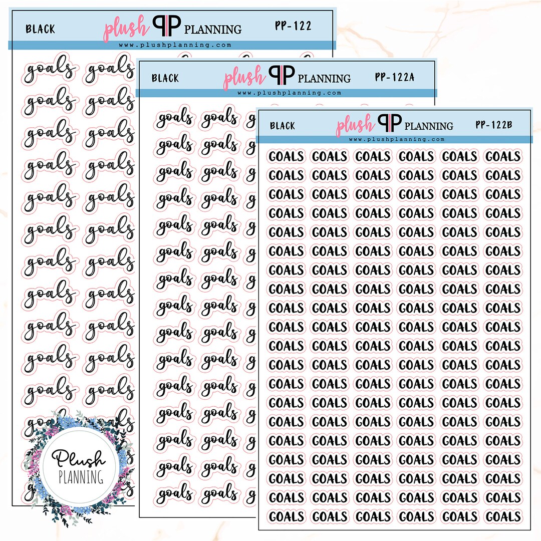 GOALS Script Planner Stickers - Etsy