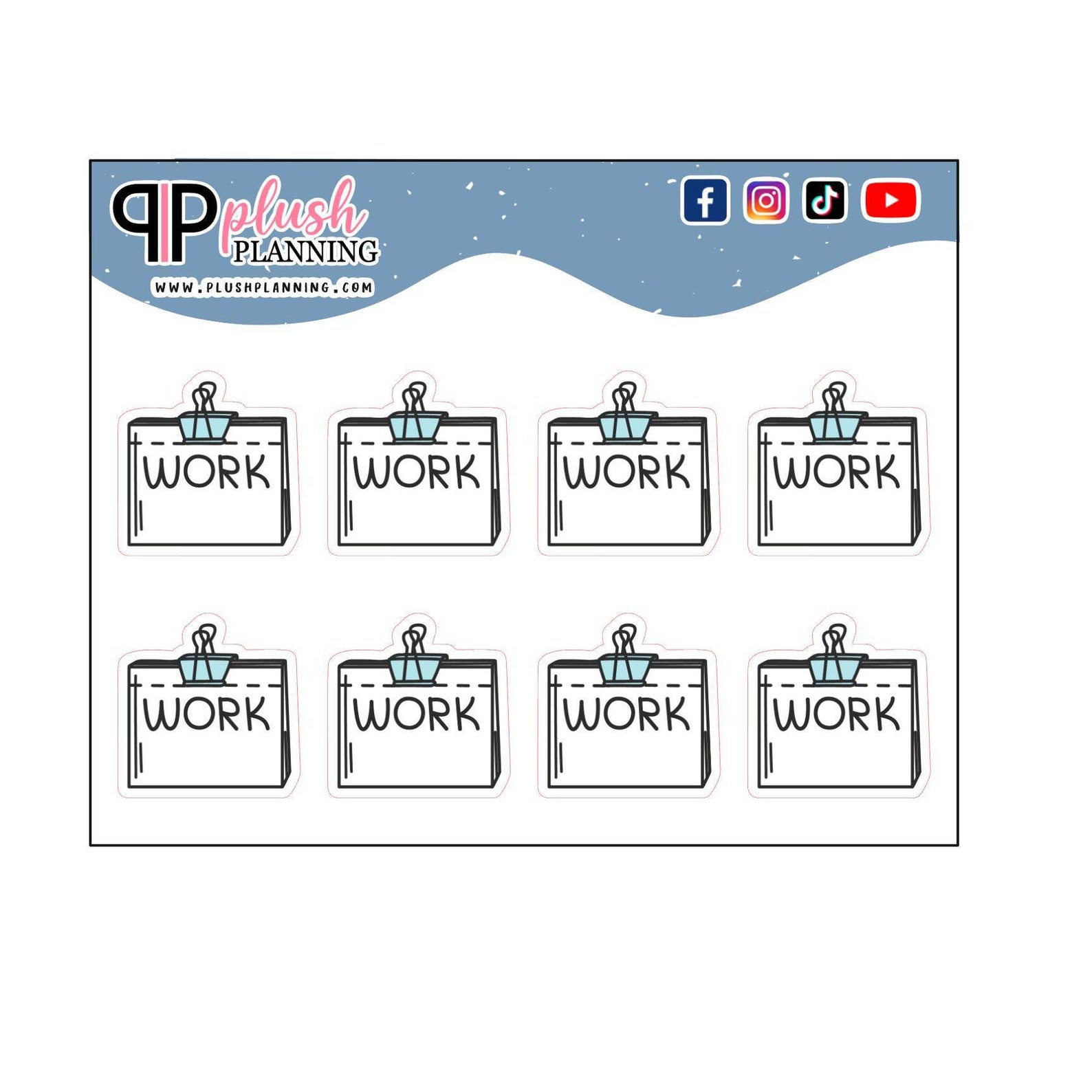 Writable Work Clip Art Planner Stickers, Scrapbooking Stickers, Journal ...