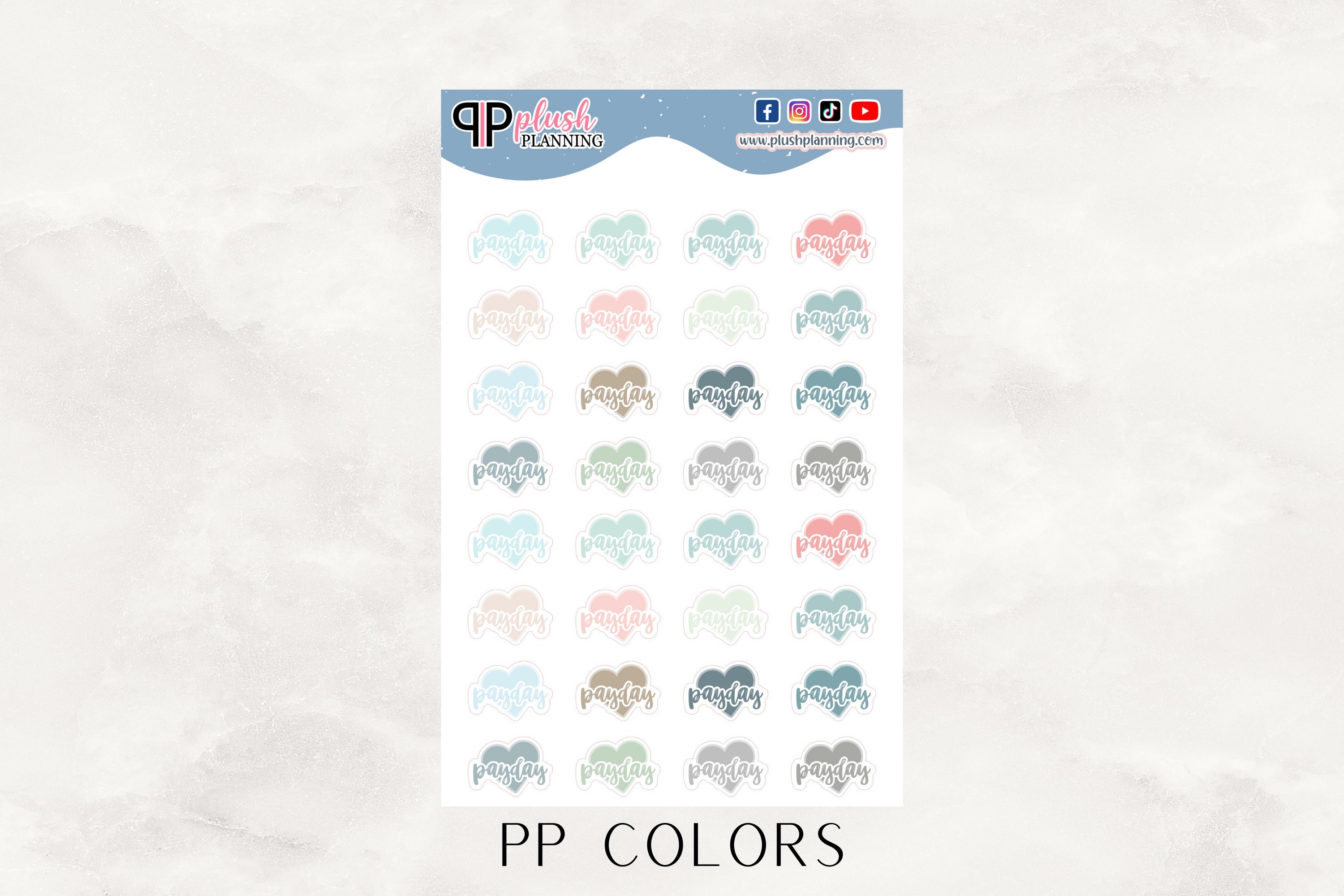 Payday With Heart Doodle Planner Stickers Removable Stickers - Etsy