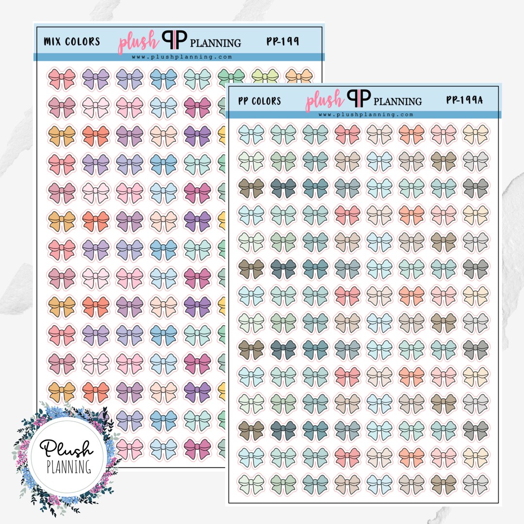 Doodle Bows Planner Stickers Doodle Stickers - Etsy