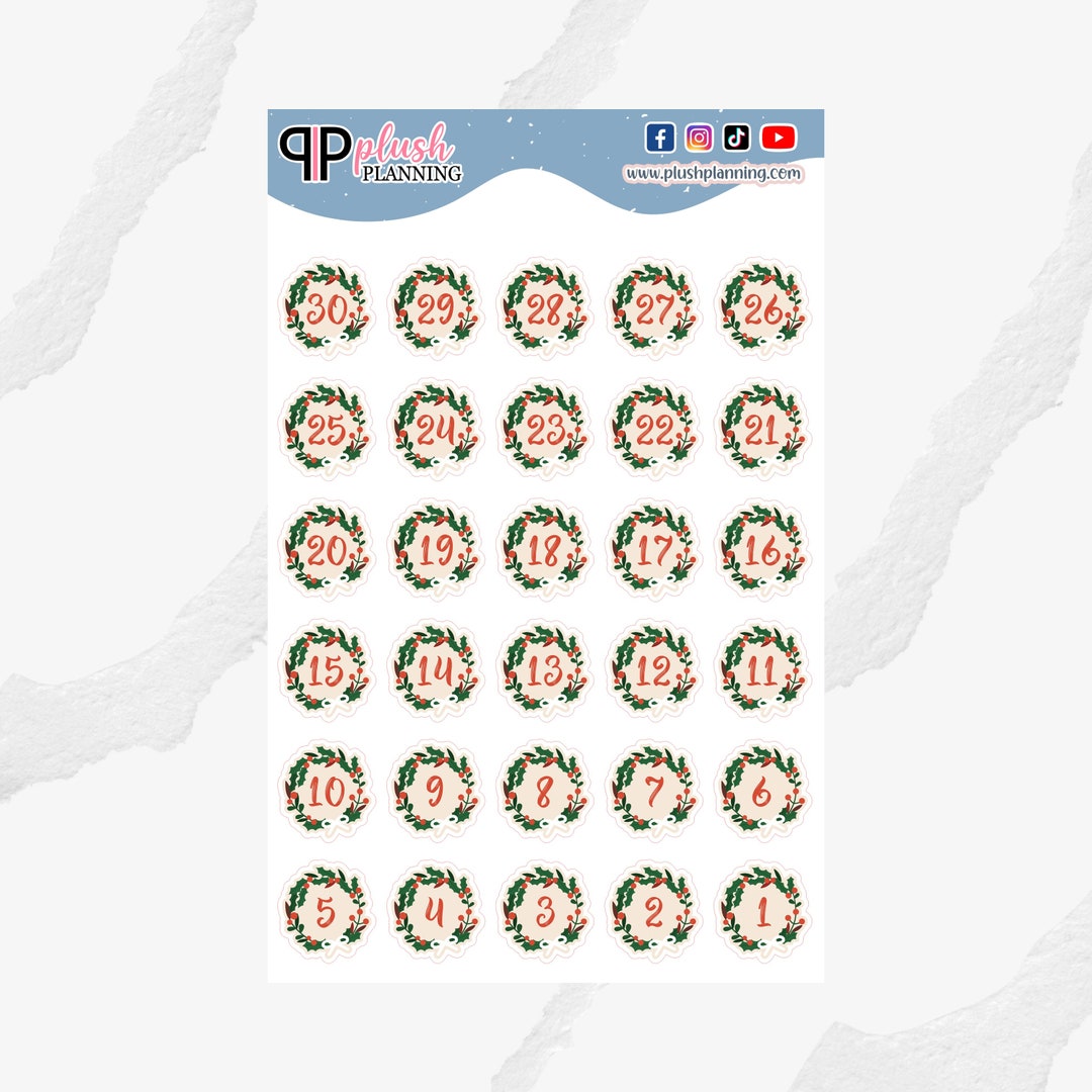 Christmas Wreath Christmas Countdown, 30 Days Countdown, Holiday ...