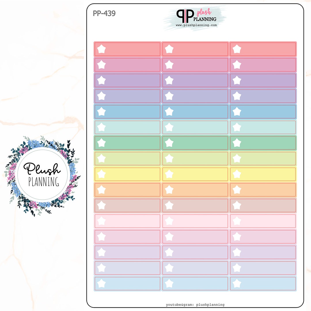 STAR SHAPE Checklist Planner Stickers - Etsy