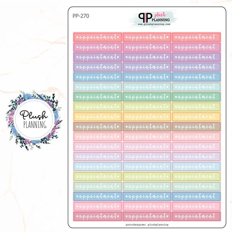 APPOINTMENTS Label Planner Stickers Mix Colors Neutral - Etsy