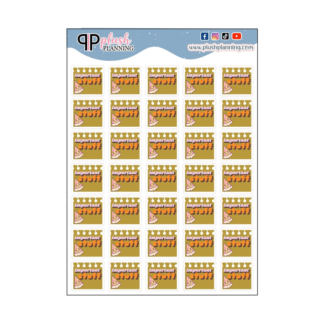 Important Stuff Clip Art Scrapbooking Stickers, Scrapbooking Stickers ...