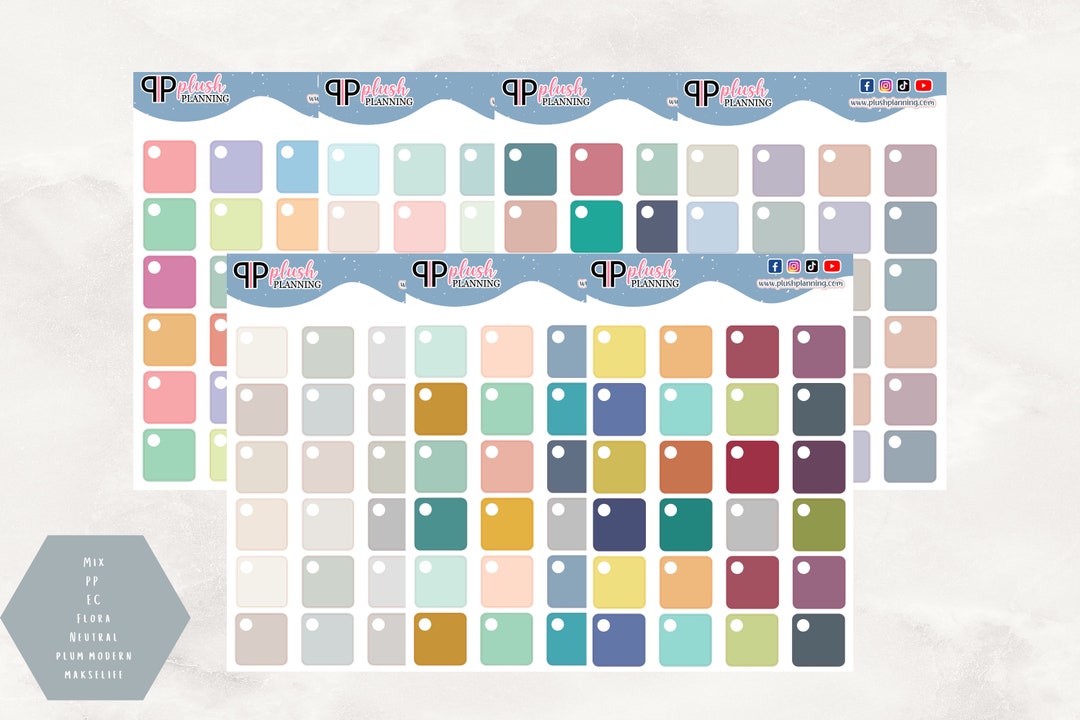 Writable Box With Checklist or Dates Post Notes Planner Stickers ...