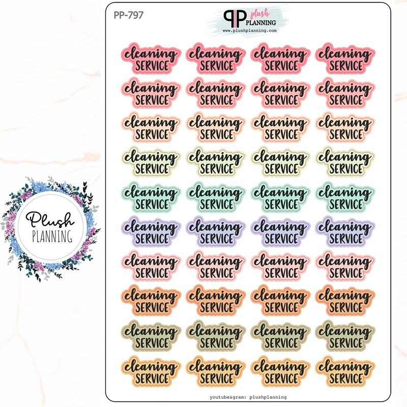 Cleaning Planner Stickers - Etsy