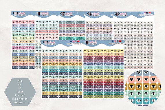 Internet Bill Wifi Bill Square Tracker Planner Stickers | Etsy