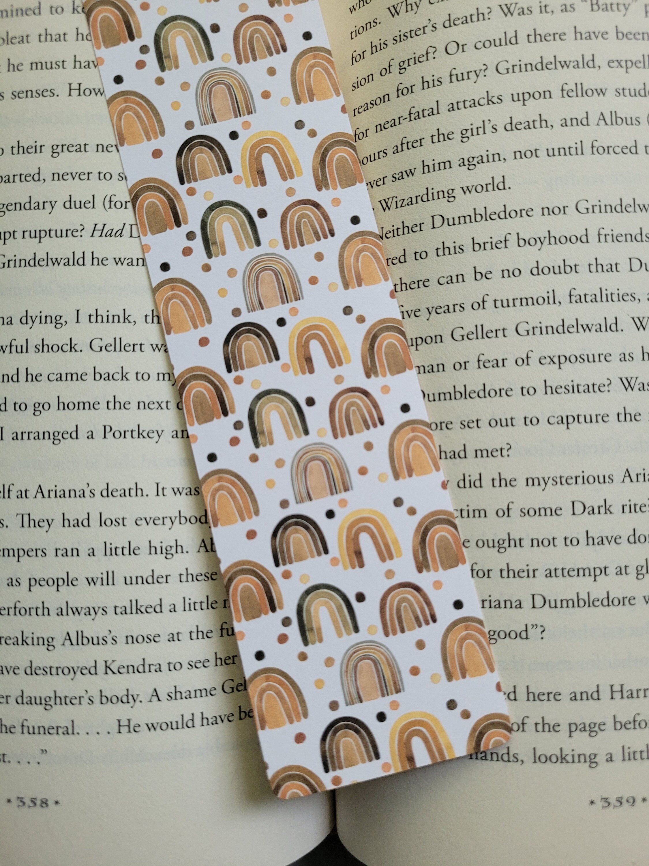 Neutral Boho Rainbows Pattern Bookmarks Rainbows Print - Etsy