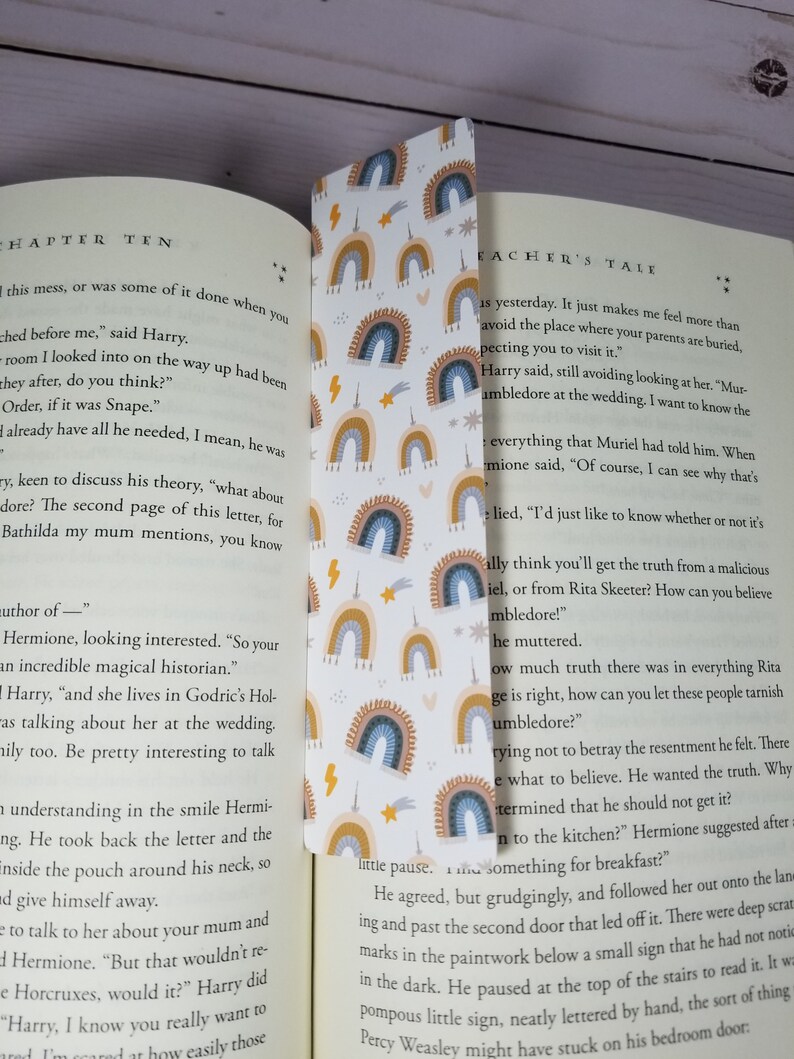 Boho Rainbow Bookmark Rounded Corners - Etsy