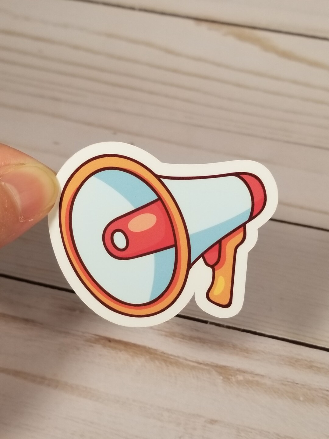 Megaphone Die Cut Weatherproof Sticker Tumbler Stickers Laptop - Etsy