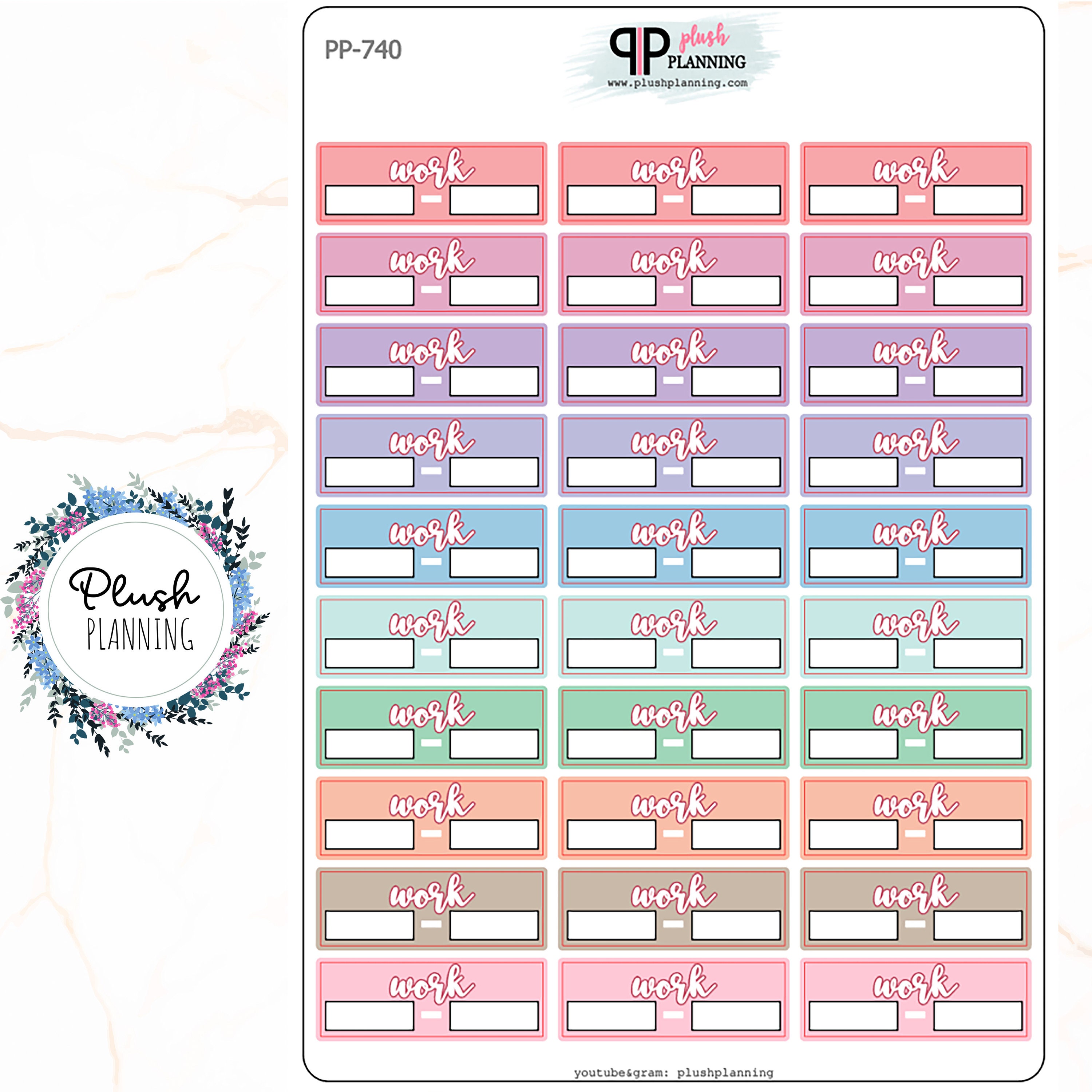 Work Shift to Shift Tracker Planner Stickers Mix Colors - Etsy