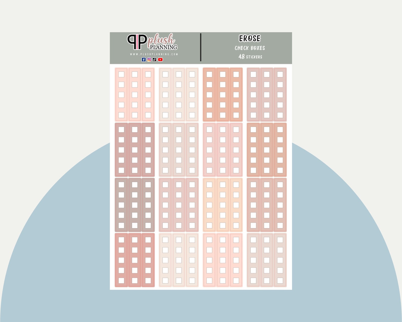 Check Boxes Planner Stickers Minimalist Collection Plush - Etsy