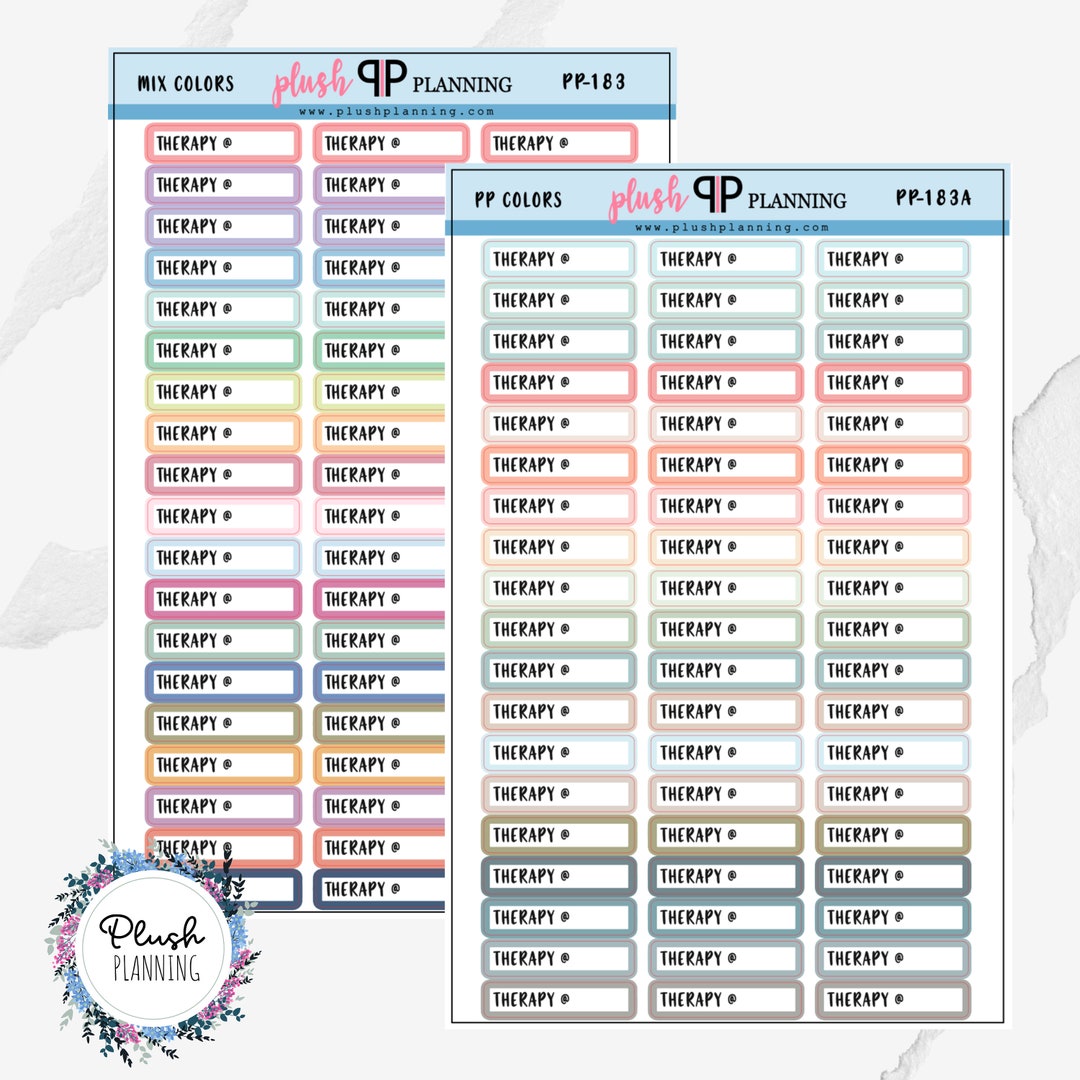 Therapy Label Tracker Planner Stickers - Etsy