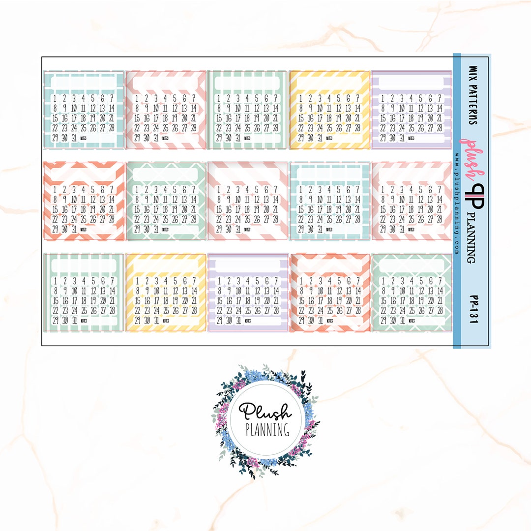 MONTH HABIT Tracker Monthly Sidebar Planner Stickers - Etsy
