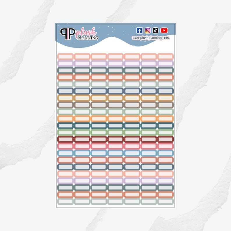 Writable Shaded Mini Labels Tracker Labels Planner Stickers - Etsy