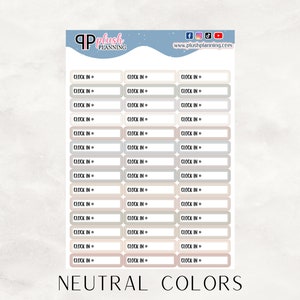 Clock in Label Tracker Planner Stickers, Work Schedule, Clock in Time ...