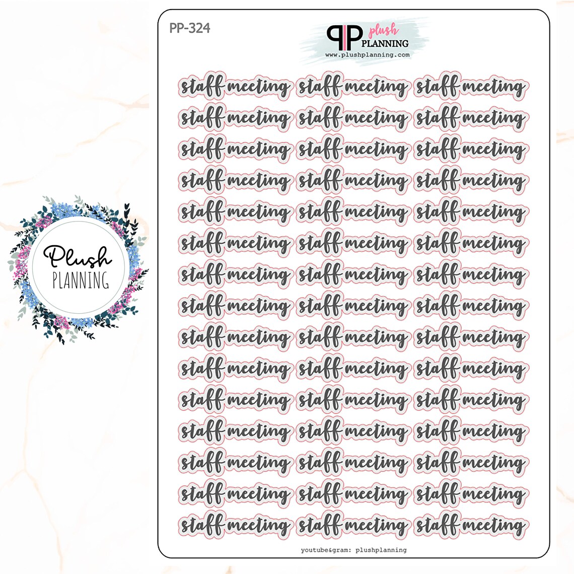 STAFF MEETING Script Planner Stickers - Etsy