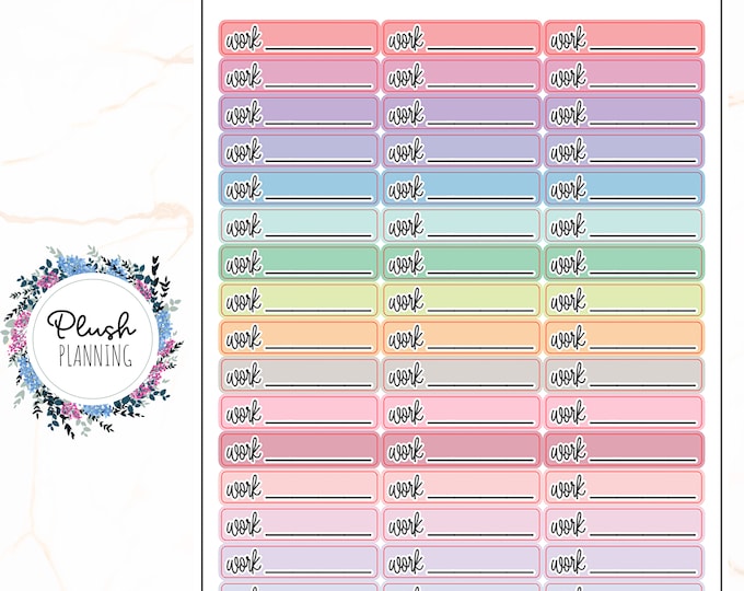 Planner Stickers Work Schedule Stickers - Etsy Canada