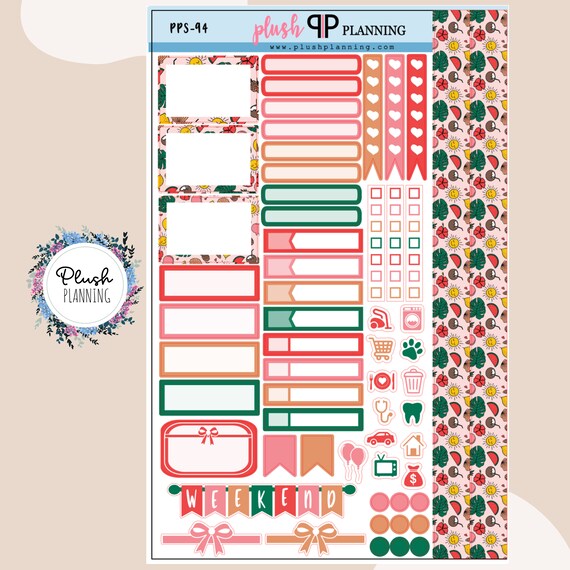 Tropical Fruits and Sunshine Summer Essentials Planner - Etsy