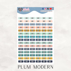 IEP Mini Label Tracker Planner Stickers, Removable Stickers, Plush ...