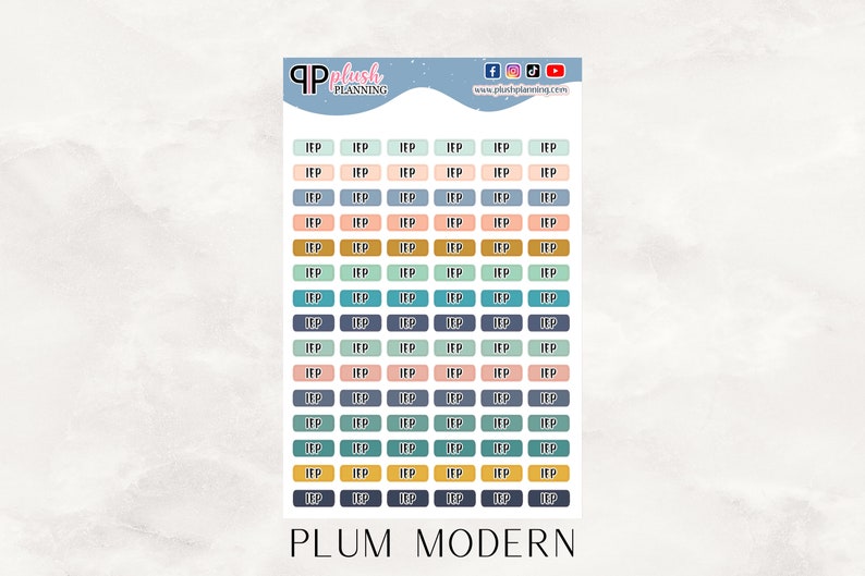 IEP Mini Label Tracker Planner Stickers Removable Stickers - Etsy