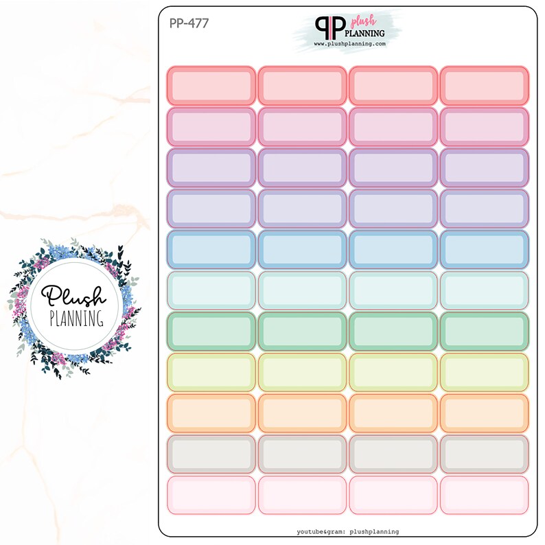 Month Half Box Planner Stickers EC OTG Monthly Petite | Etsy