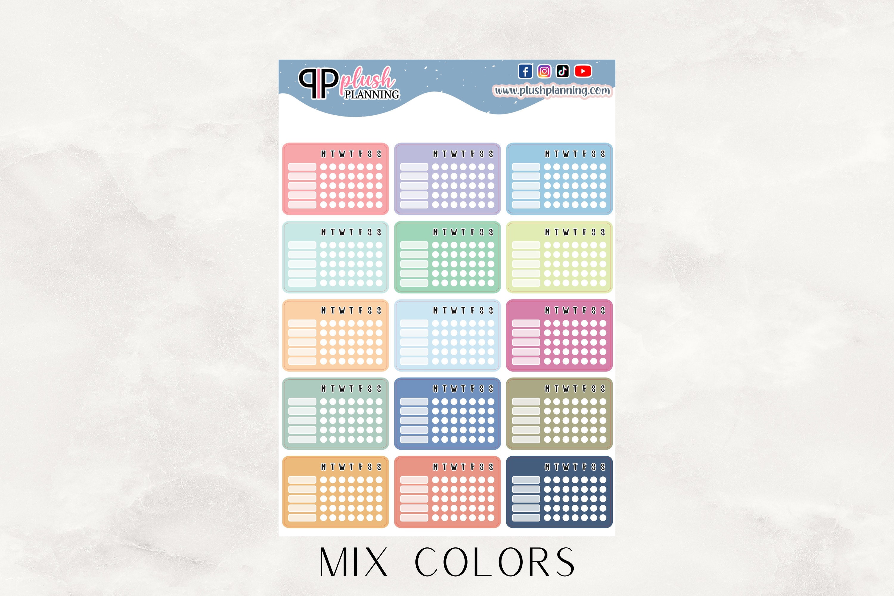 Weekly Habit Tracker Planner Stickers, Habit Tracker, Plush Planning - Etsy