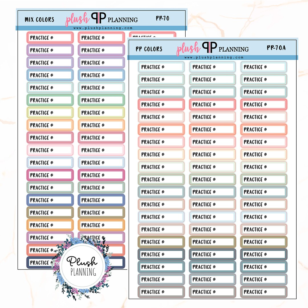 Practice Tracker Planner Stickers, Practice Appointment, Appointment ...
