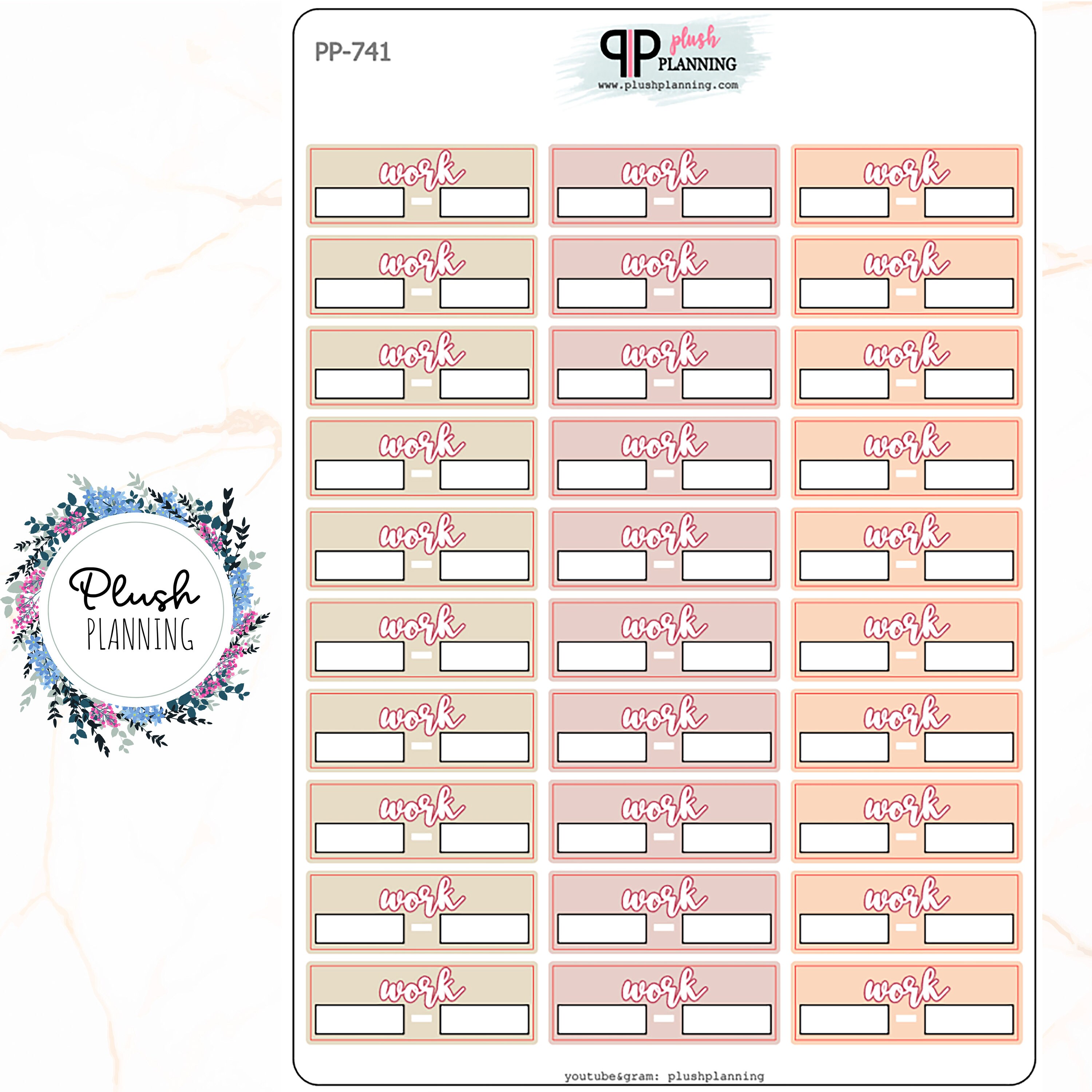 Work Shift to Shift Tracker Planner Stickers Mix Colors - Etsy