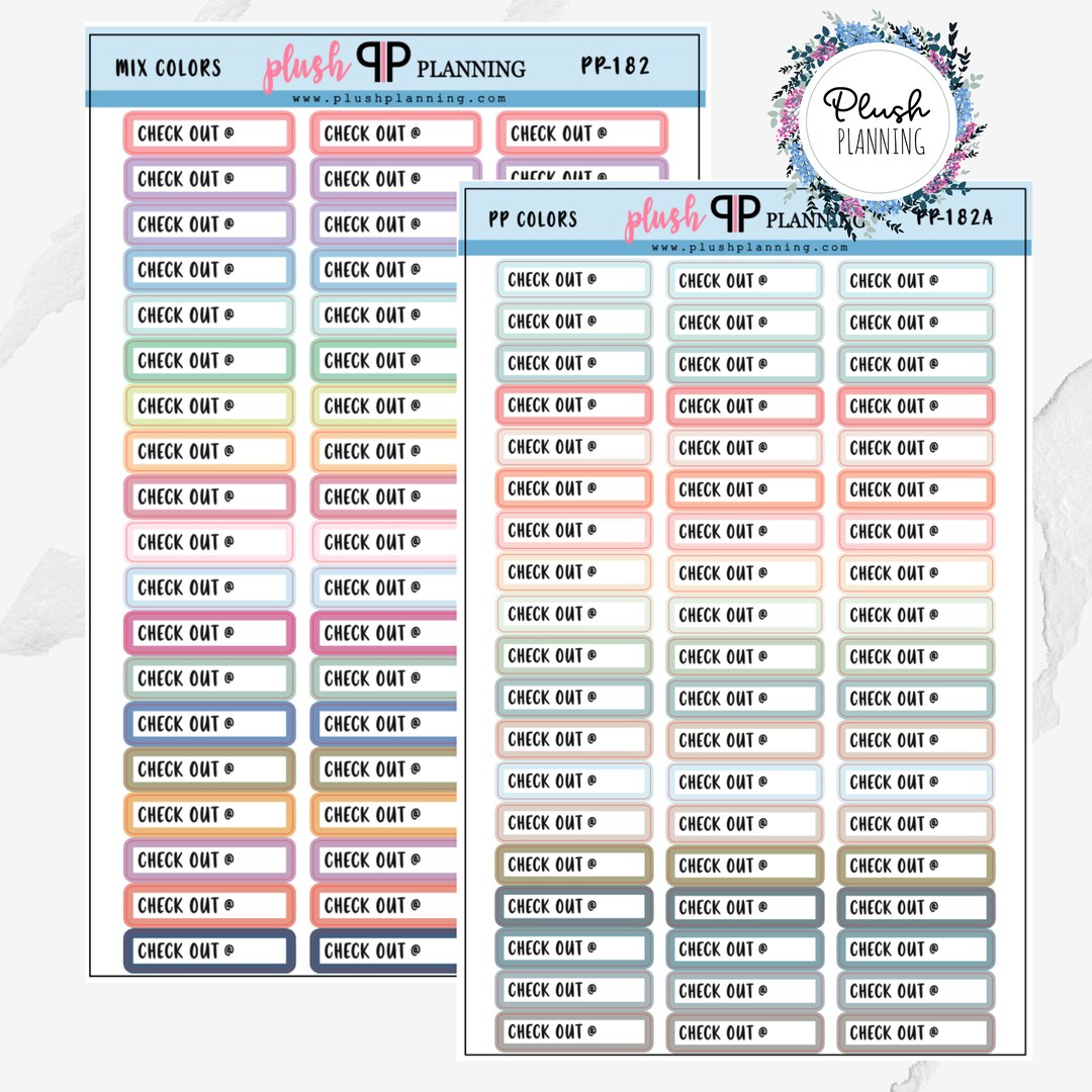 Check Out Label Tracker Planner Stickers - Etsy