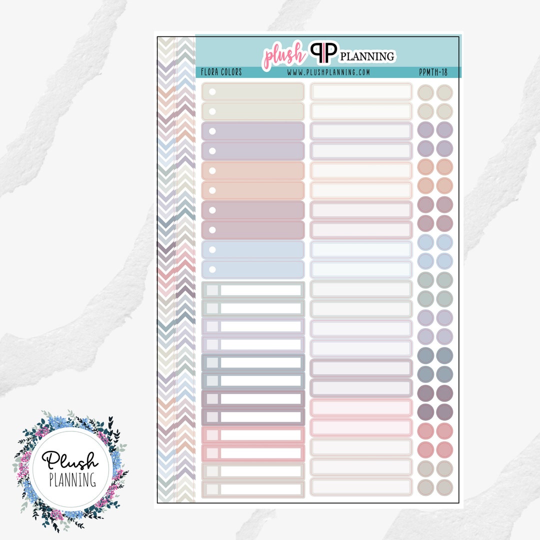 EC 8.5x11 MCC Monthly Sheet Planner Stickers, Labels Sticker, Dots ...