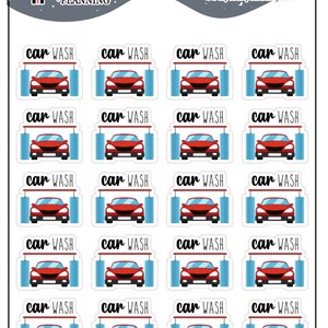 Car Wash Event Planner Stickers, Functional Deco Stickers, Mini Series ...