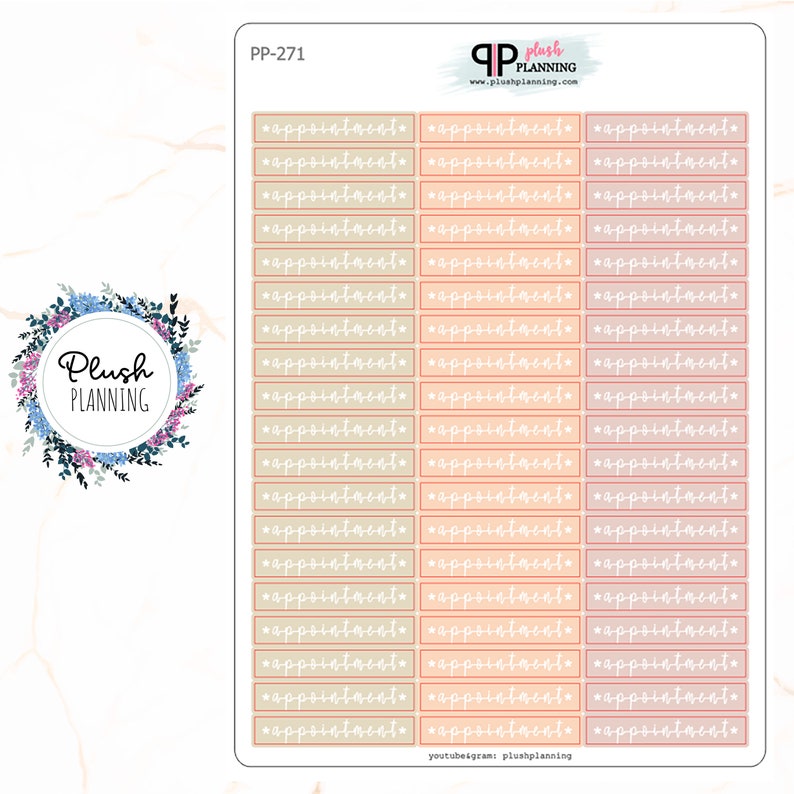 APPOINTMENTS Label Planner Stickers Mix Colors Neutral - Etsy