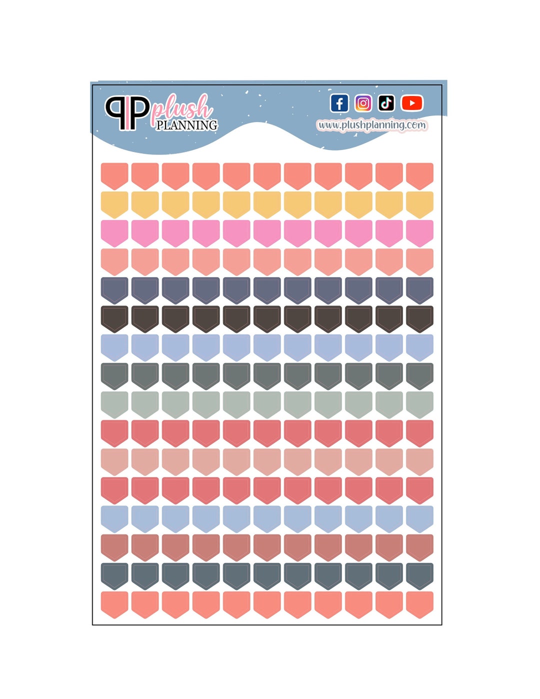 Flags Label Tracker Planner Stickers, Laurel Denise Inspired Planner ...