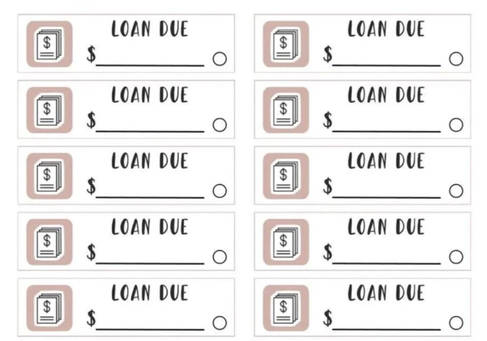 Loan Stickers With Icon Planner Stickers, Writable Functional Planner ...