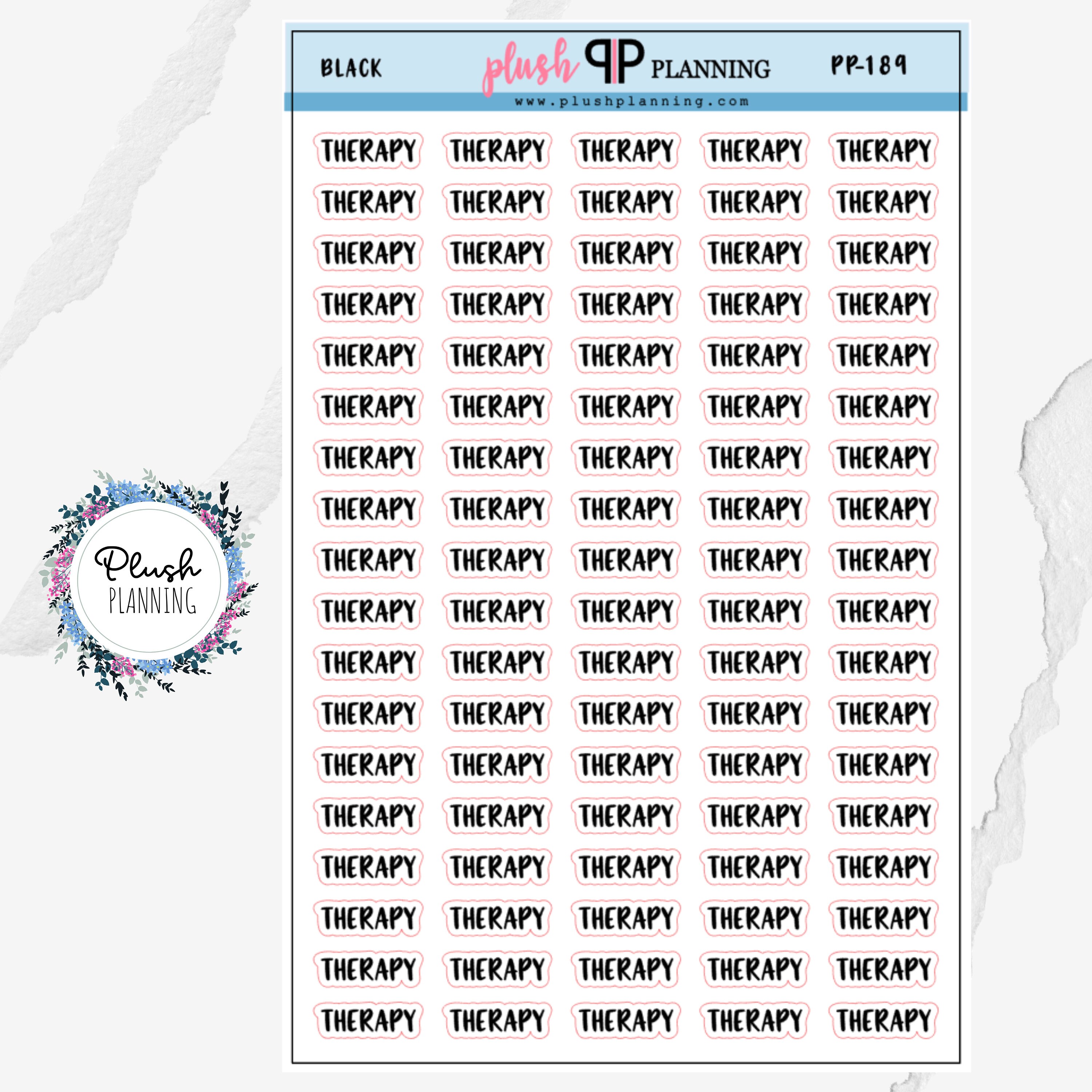 Therapy Script Tracker Planner Stickers Black Mix Colors PP - Etsy