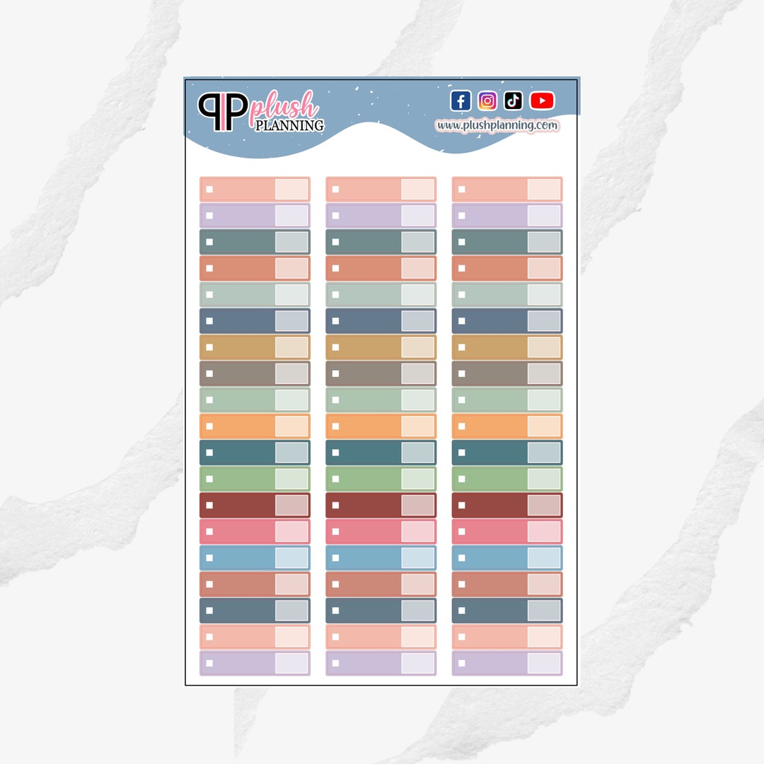Writable Budget Label Checklist Tracker Planner Stickers, Plush ...