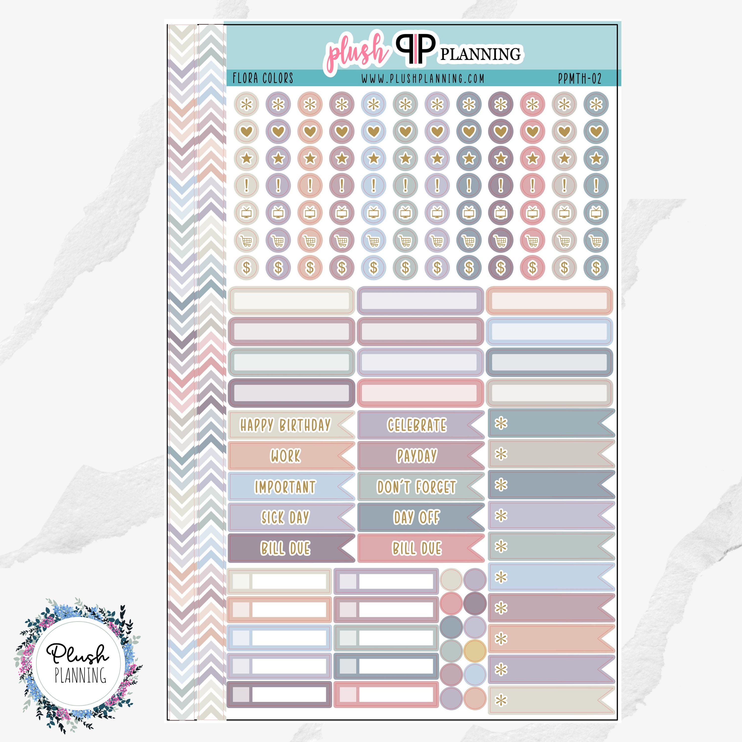 Calendars & Planners EC Icons Sticker Pack Label Stickers Plush ...