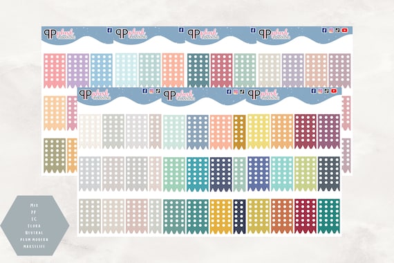 Dots Checklist Flags Tracker Planner Stickers Removable - Etsy