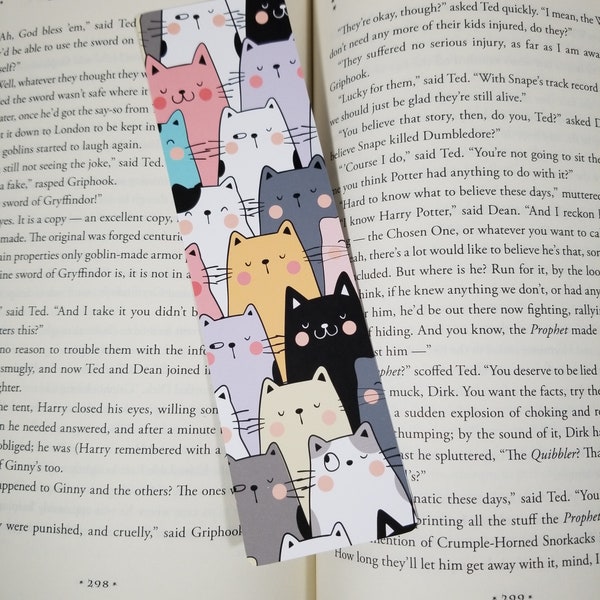Cat Bookmark - Etsy