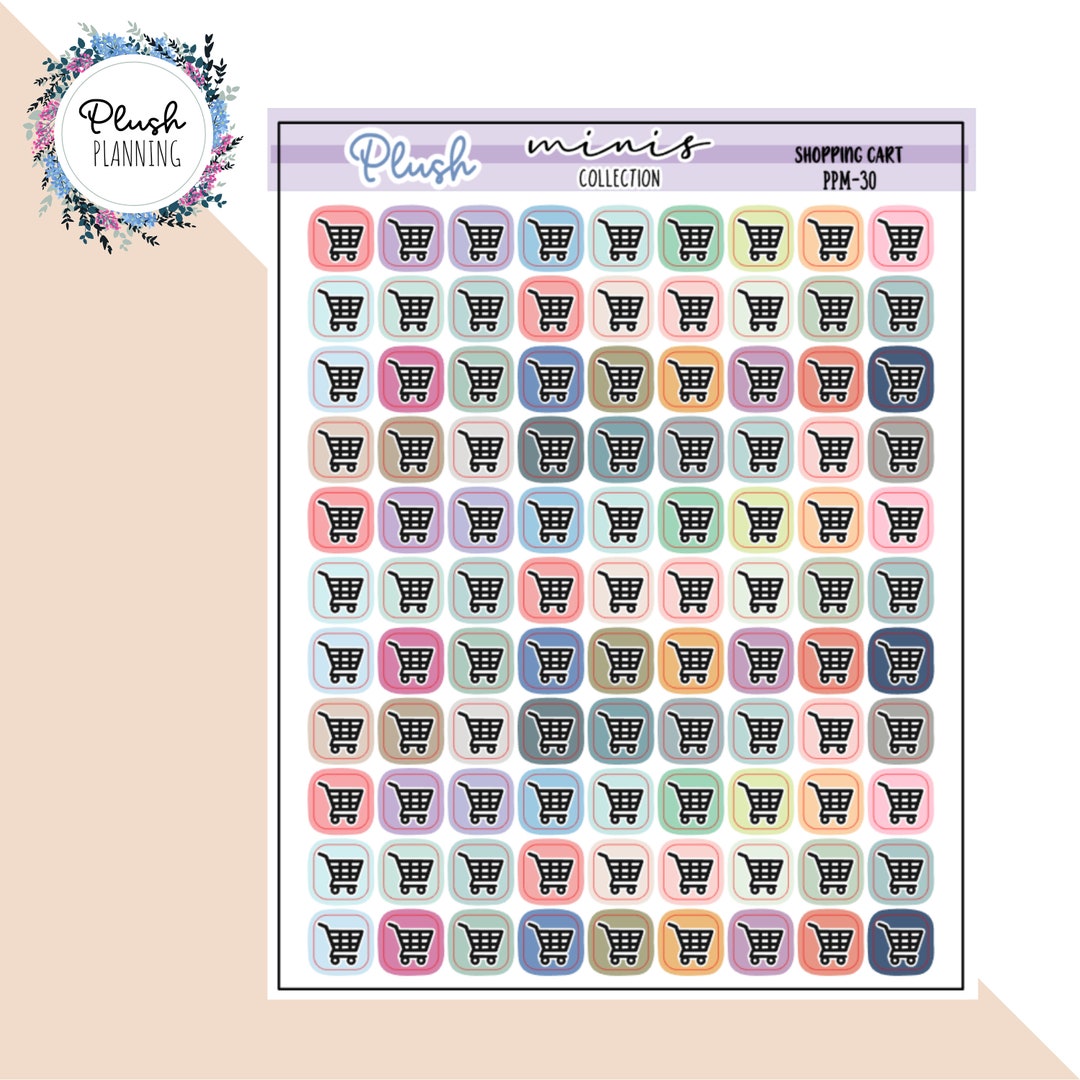 Shopping Cart Square Itty Bitty Tracker, Mini Collection - Etsy