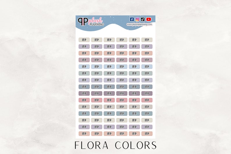 IEP Mini Label Tracker Planner Stickers Removable Stickers - Etsy