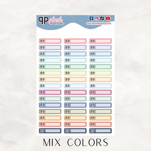 Writable IEP Label Tracker Planner Stickers, Removable Stickers, Plush ...
